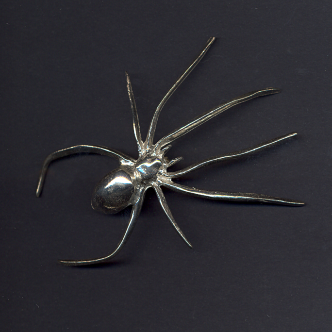Spider Pin - Maurice Milleur - Handcrafted Pewter Jewelry and Home Decor